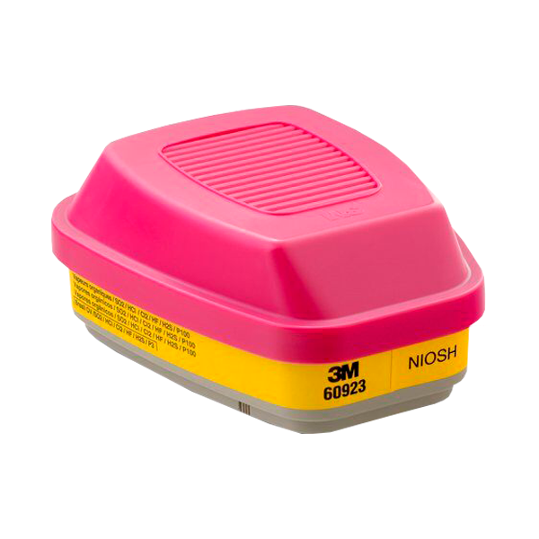 Amigo Safety :: Cartucho para Vapores Orgánicos y Gases Ácidos 60923 3M (Par) Magenta 70070614501