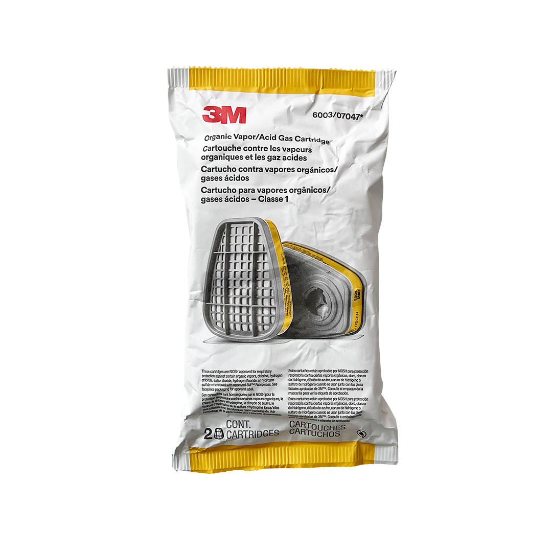 Amigo Safety :: Cartucho para Vapores Orgánicos y Gases Ácidos 6003 3M (Par) Amarillo WX700901738