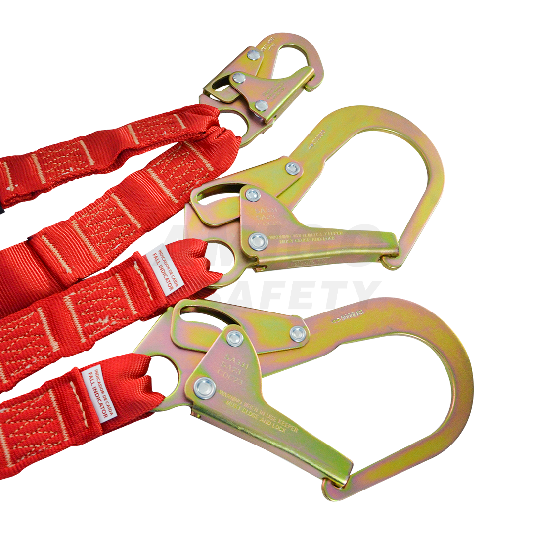 Amigo Safety :: Amortiguador Poliéster Banda Plana Doble Gancho Grande Golden Eagle Rojo SAP ...